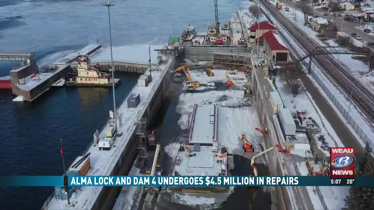 Lock and Dam 4 in Alma Undergoes $4.5 Million Repairs - DredgeWire ...