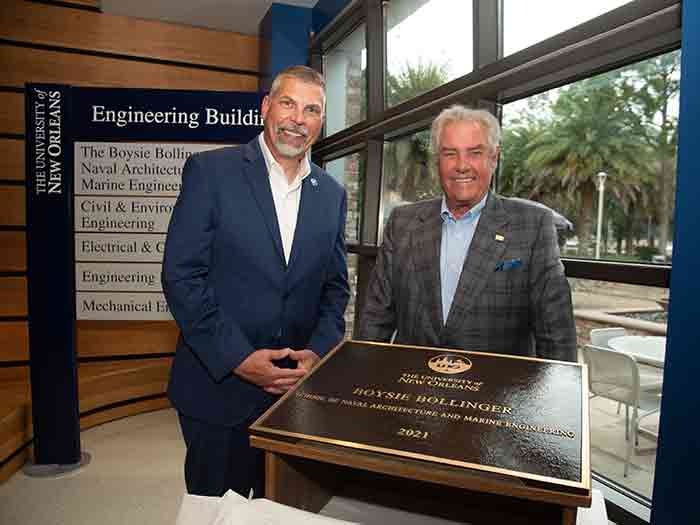UNO naval architecture school has a new benefactor and a new name ...