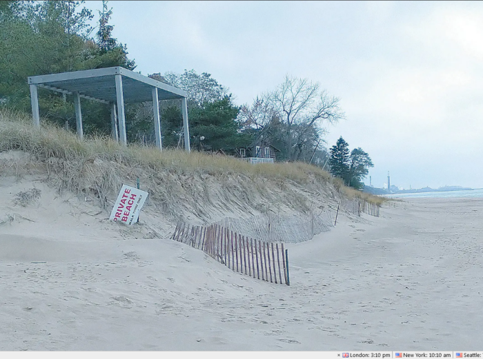 Beach in Porter at the heart of conflict over private and public rights ...