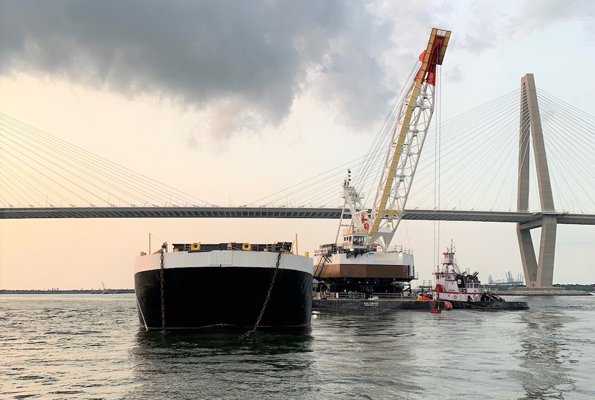 Norfolk Dredging Company Receives 75 cubic yard Cable Arm Clamshell ...