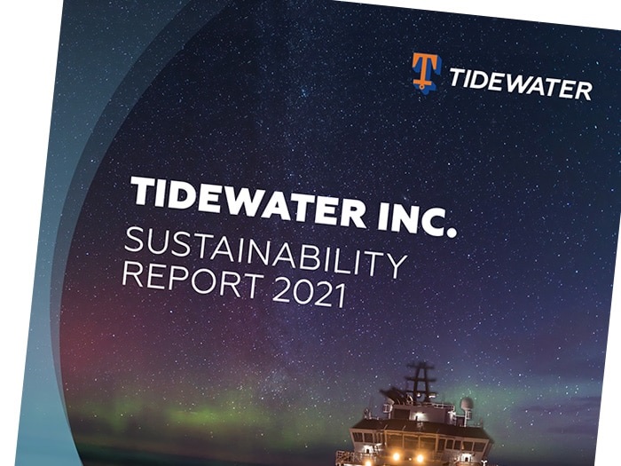 Tidewater issues its second sustainability report - DredgeWire : DredgeWire