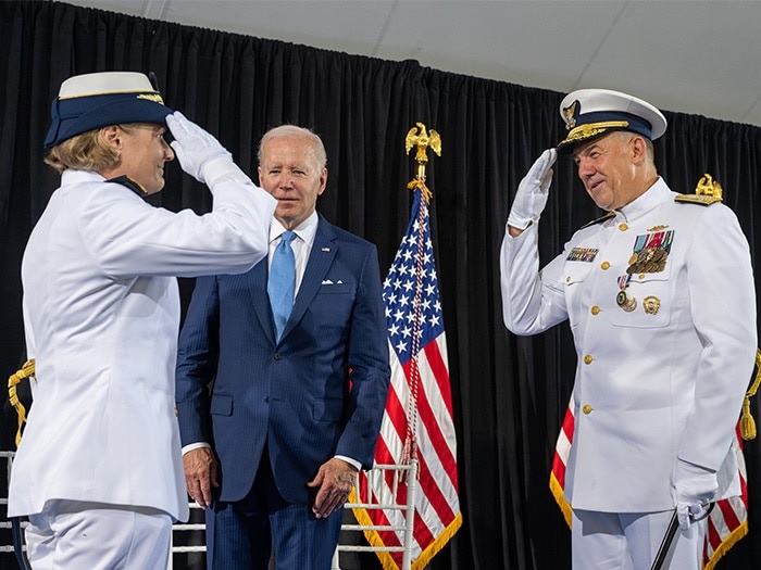Admiral Linda L. Fagan installed as USCG commandant - DredgeWire ...