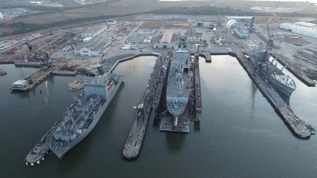 Alabama Shipyard Drydocks USNS Gordon and USNS Comfort - DredgeWire ...