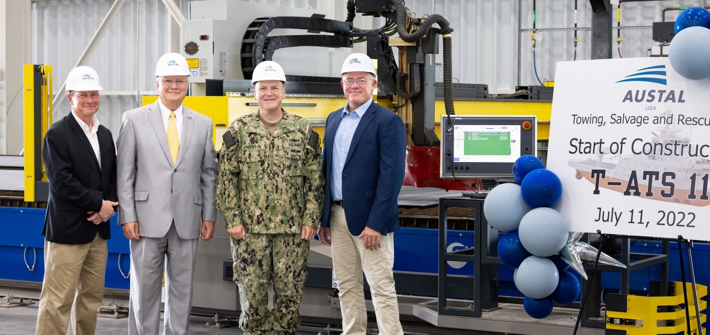 Austal USA starts construction on first steel ship - DredgeWire ...