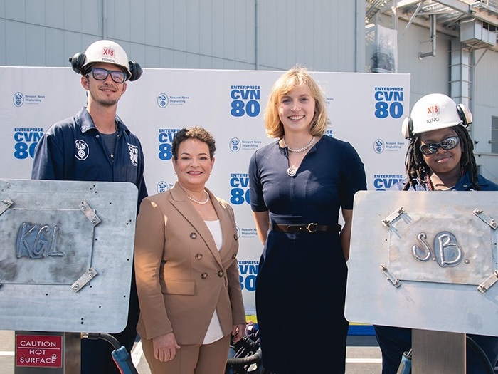 VIDEO: Newport News Shipbuilding marks CVN 80 construction milestone ...