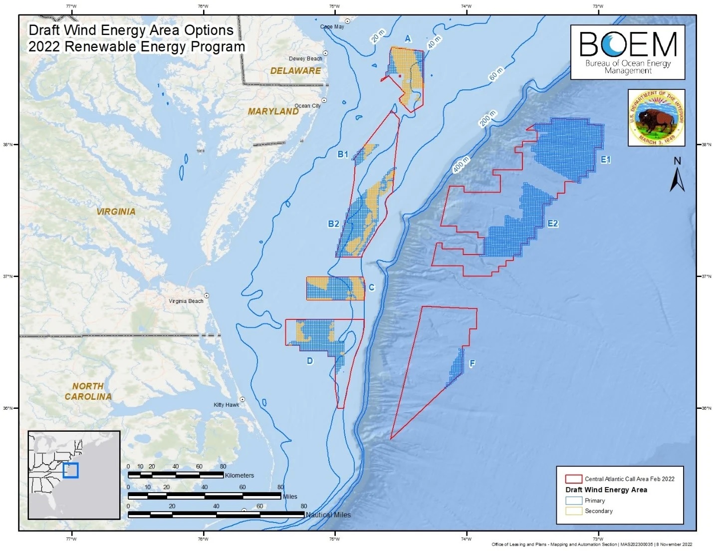 US BOEM Announces 8 Proposed Areas for OSW in the Central Atlantic ...