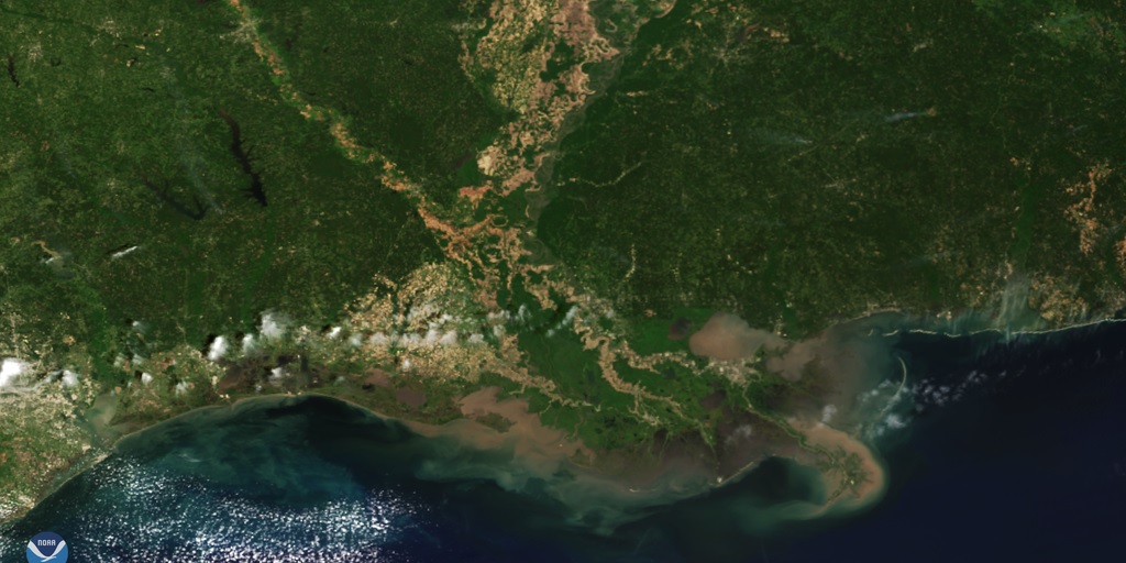 Satellite images reveal dramatic loss of Louisiana wetlands ...