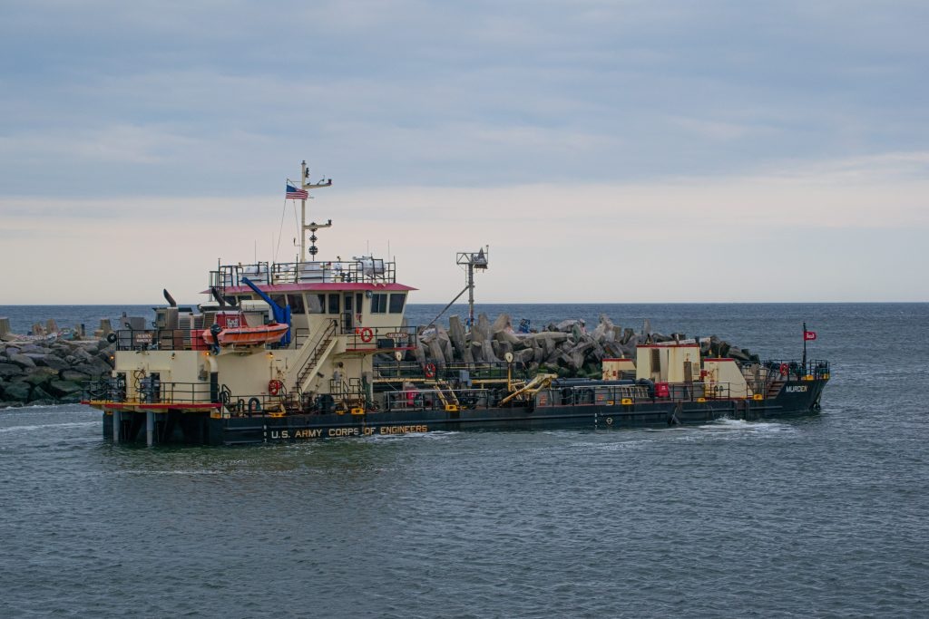 USCOE Dredger “MURDEN” Working on Manasquan Inlet Channels This Week ...