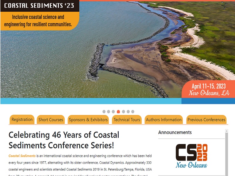 Celebrating 46 Years of Coastal Sediments Conference Series ...