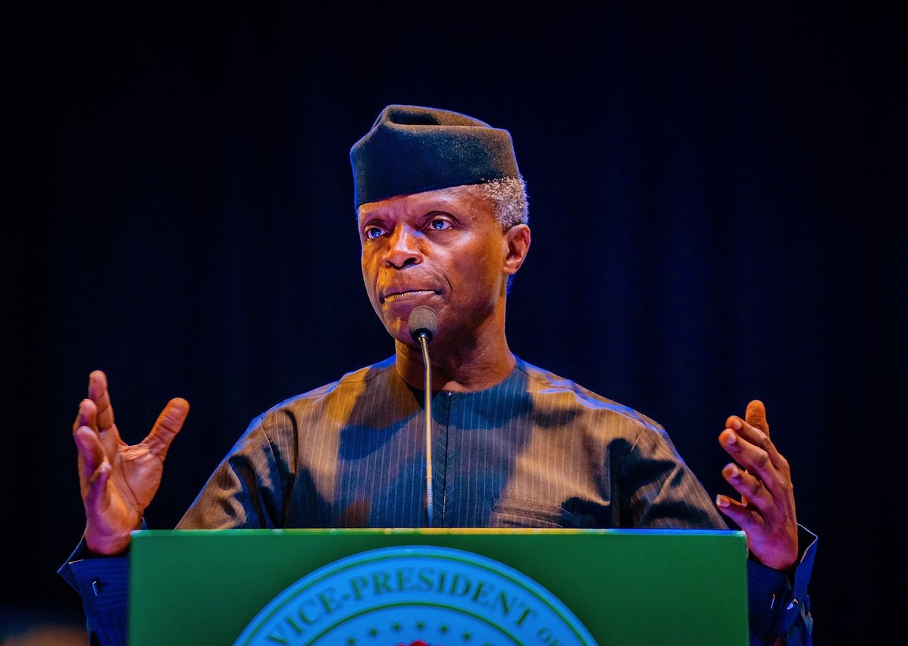 Osinbajo flags off Oguta Lake, Orashi River dredging project in Imo ...