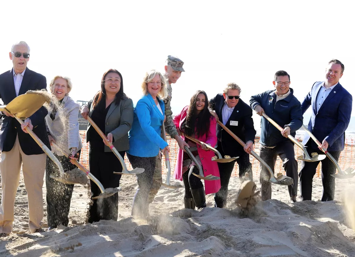 Groundbreaking held for Surfside-Sunset Beach sand replenishment ...