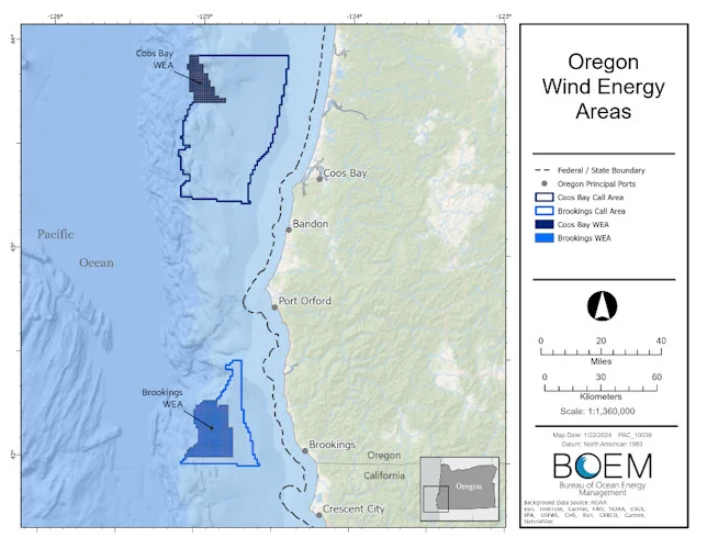 Interior Department Proposes Offshore Wind Energy Sale off Oregon Coast ...