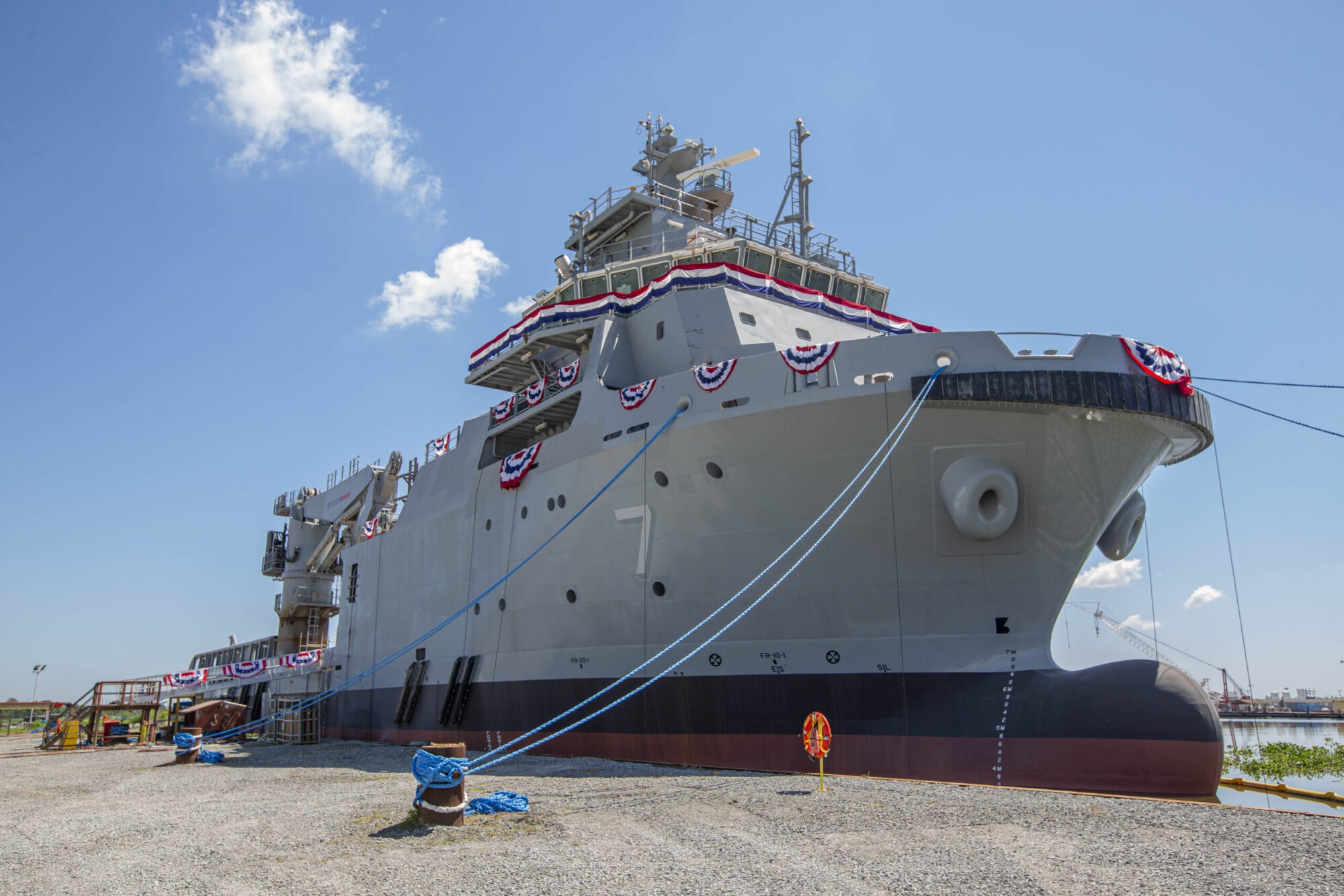 Bollinger Shipyards Christens USNS Cherokee Nation Christening (T-ATS 7 ...
