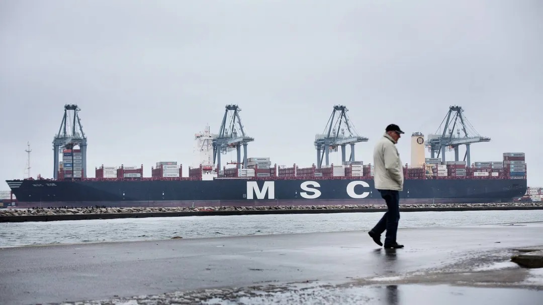 MSC ship carried drones in containers instead of wind turbine parts ...
