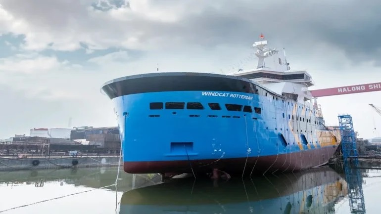 Damen launches Windcat’s first CSOV - DredgeWire : DredgeWire
