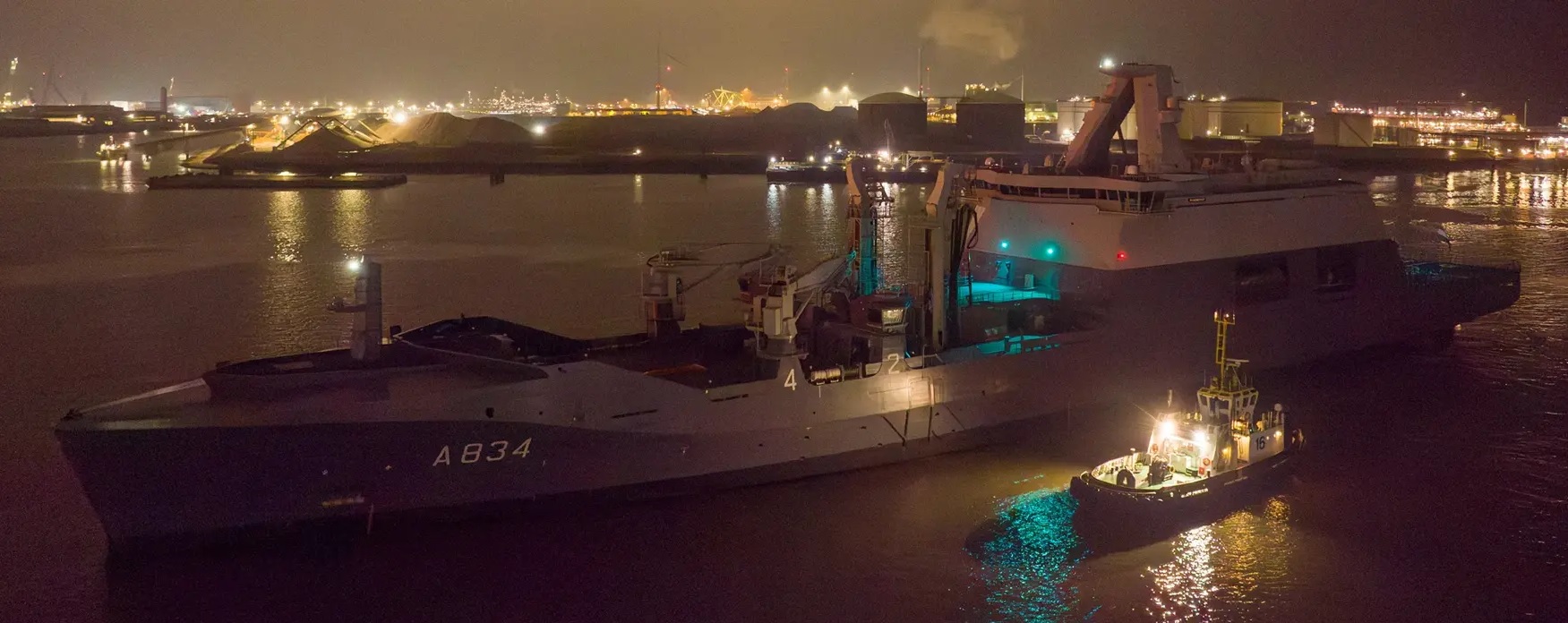 New Combat Support Ship for the Royal Netherlands Navy arrives at Damen ...