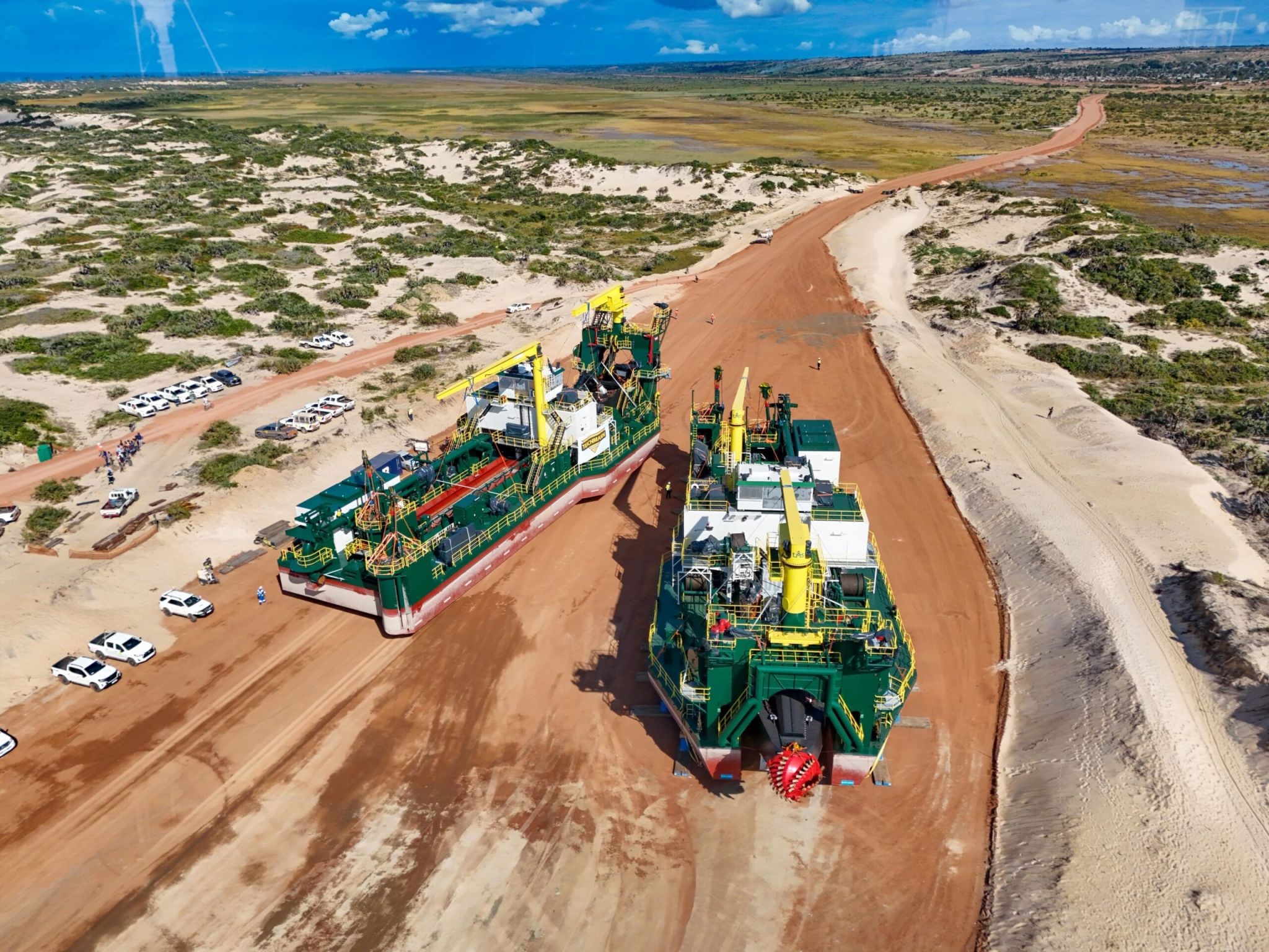 New dredges land at Kenmare's Mozambique titanium mine - DredgeWire ...