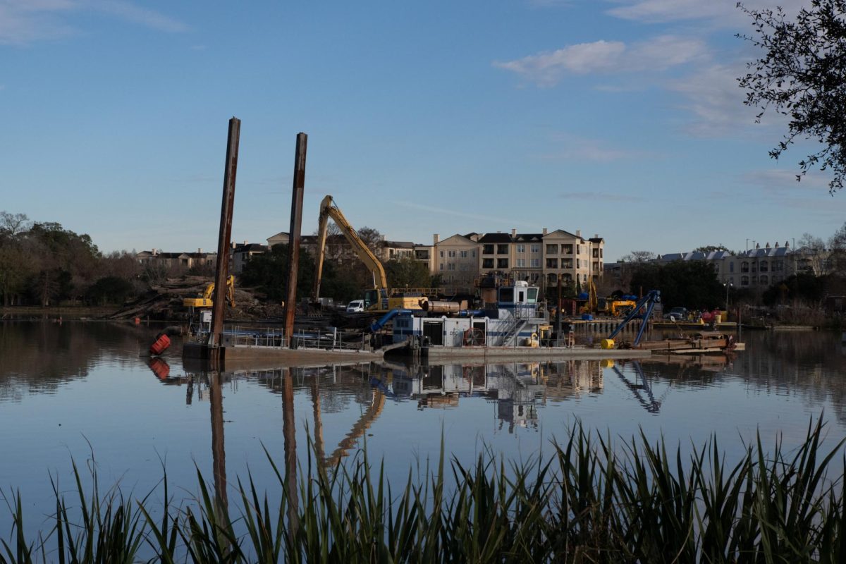 LSU Lakes restoration team continues dredging near Sorority Row as ...