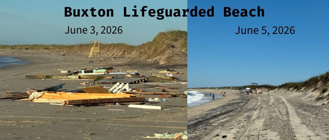 Buxton beach reopens after days of cleanup following oceanfront house ...