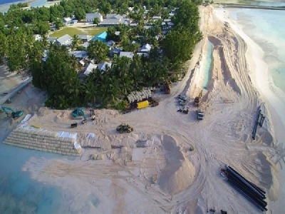 Work Underway on Stronger Seawall in Tuvalu - DredgeWire : DredgeWire
